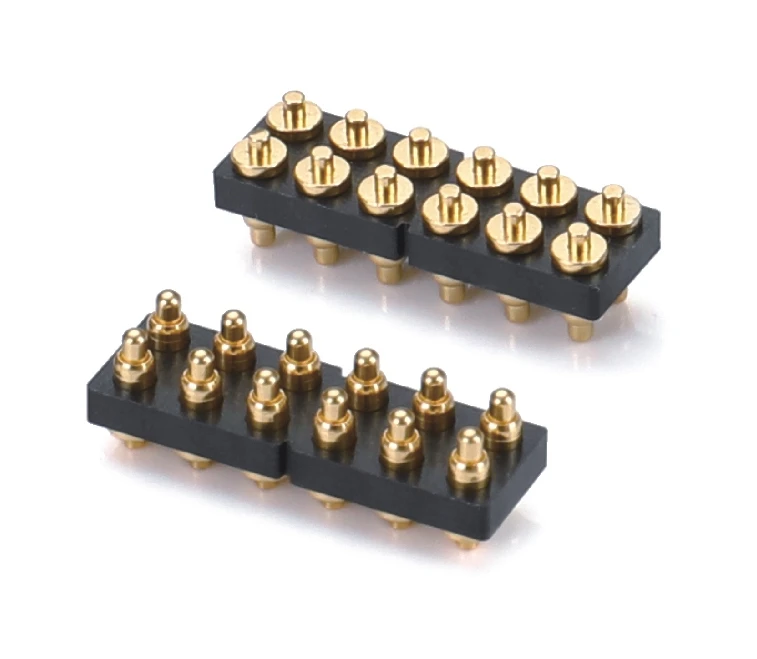 High Current 2.54mm Pitch Male 30 Pin PCB Connector Spring Loaded Pogo ...