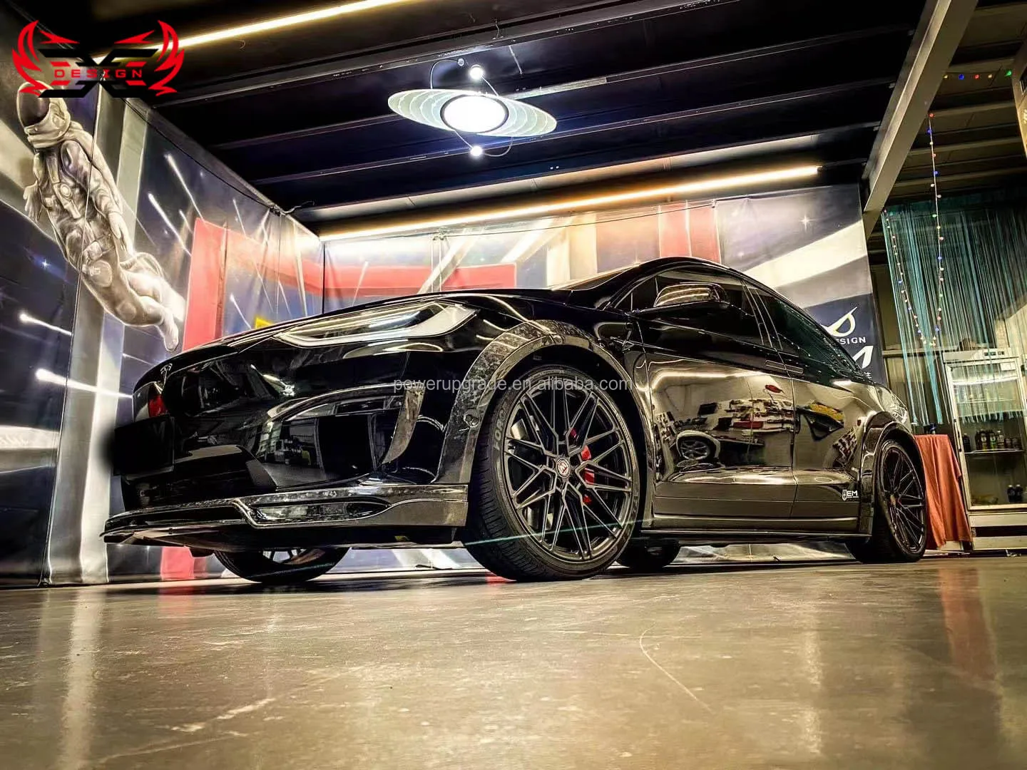 Perfect Fit Forged Carbon Front Lip Side Skirts Rear Diffuser Spoiler ...