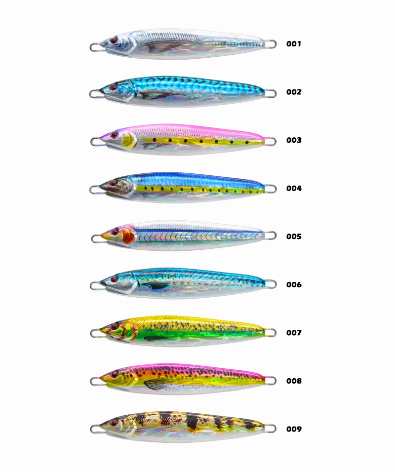 Japan Quality 3d Printing 40g/60g/80g/100g Saltwater Boat Fishing Metal Jig Slow Pitch Jigging ...