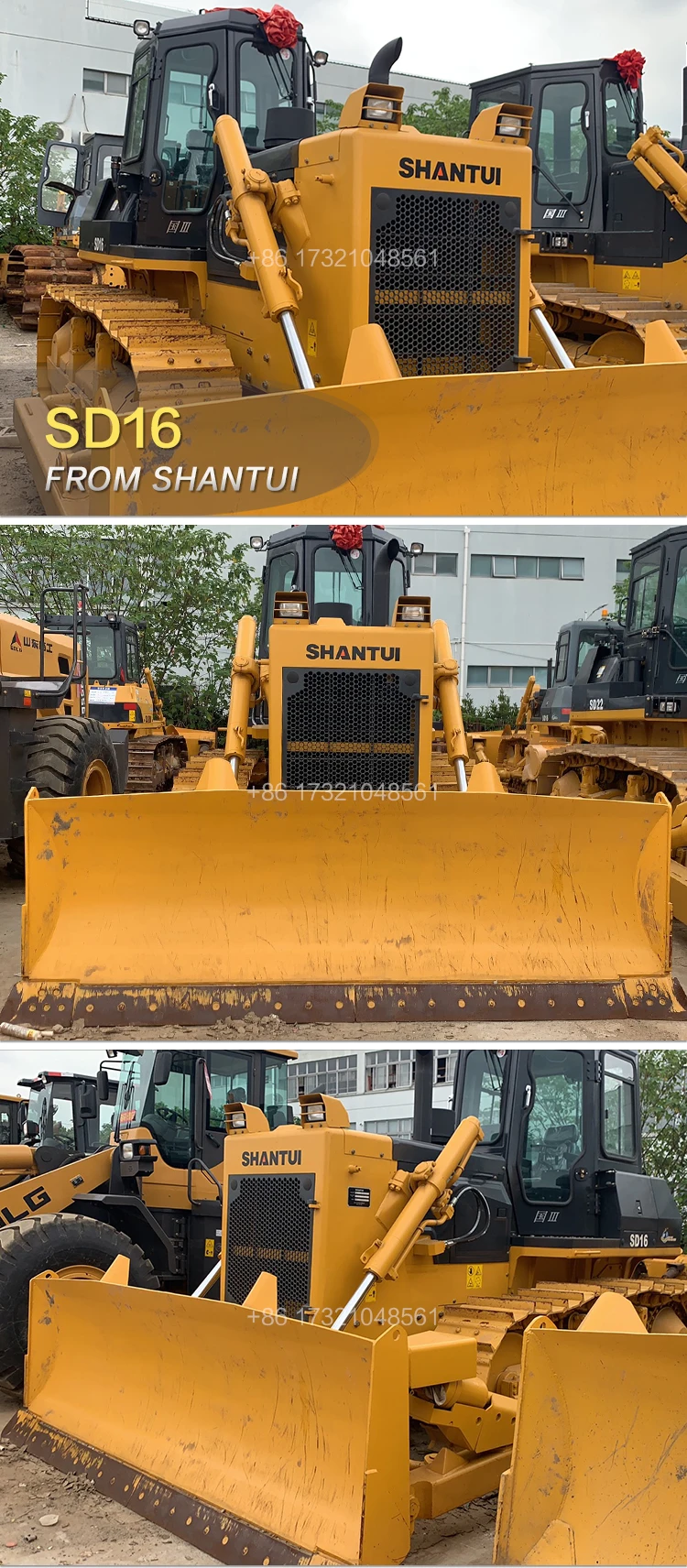 10-40ton Used Crawler Track Dozer Machine Second Hand Bulldozer Shantui ...