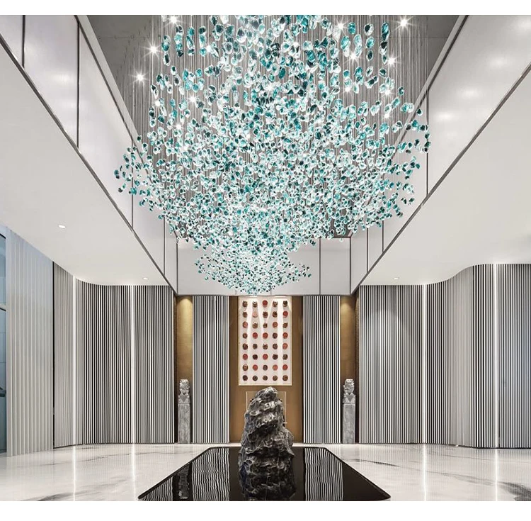 Modern Hotel Lobby Villa Decoration Pendant Light Custom Large Project ...