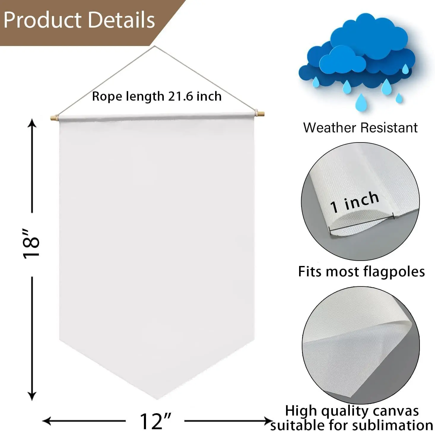 Custom Canvas Camping Flag Personalized Decorative Hanging Flag For ...