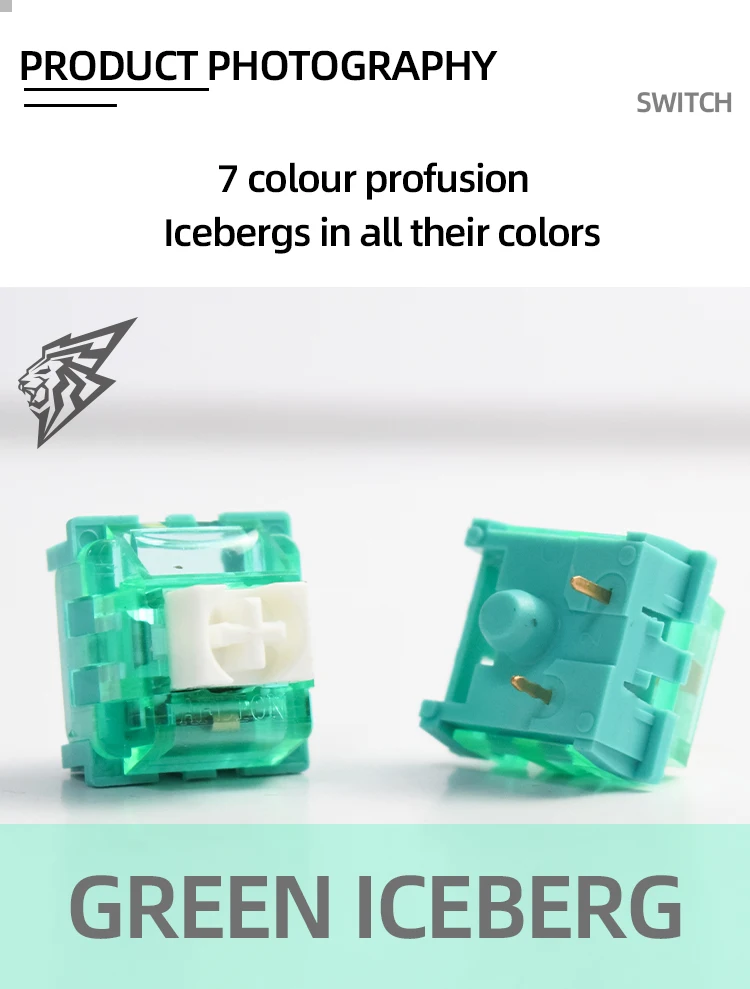 AFLION Mechanical Keyboard Switches - Custom Tactile Green Axis