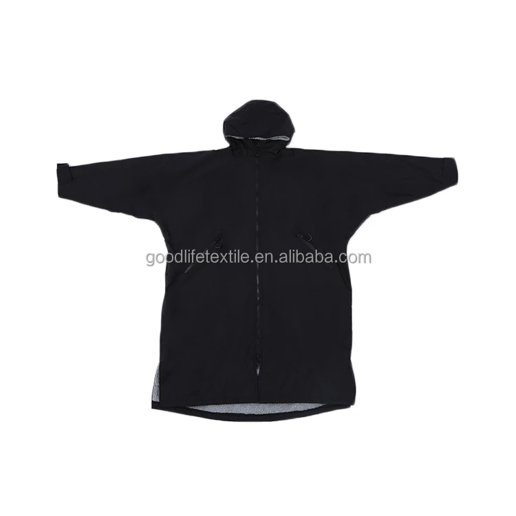 Swim Parka Coat Jackets For Men Changing Robe Warm Fleece Dry Quickly ...