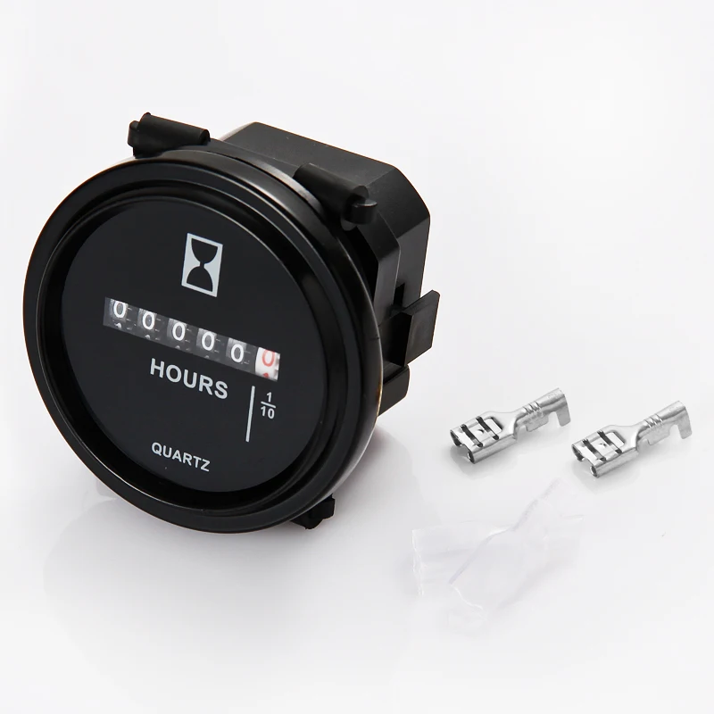 Runleader Hour Counter Hourmeter Round Gauge 12v 24v 36v Hour Meter ...