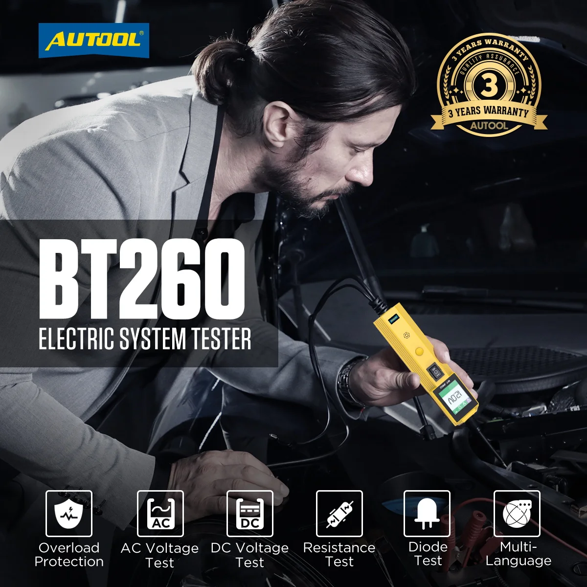 Autool BT260 Automotive Probe Tester - Reliable Diagnostics