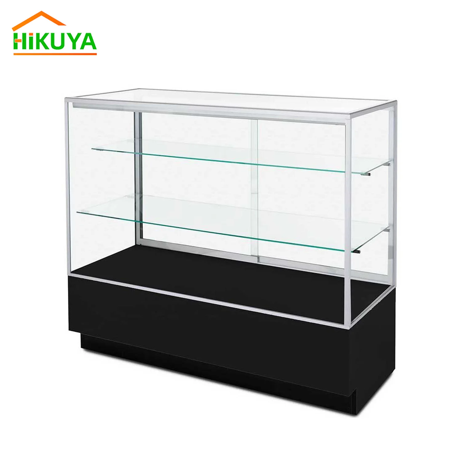 Full Vision Led Light Triple Level Display Case With Sliding Door And ...
