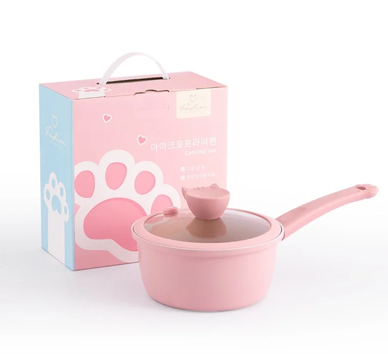 Baby Complementary Food Pot Pink Kitchen Pots And Pans Non Stick ...