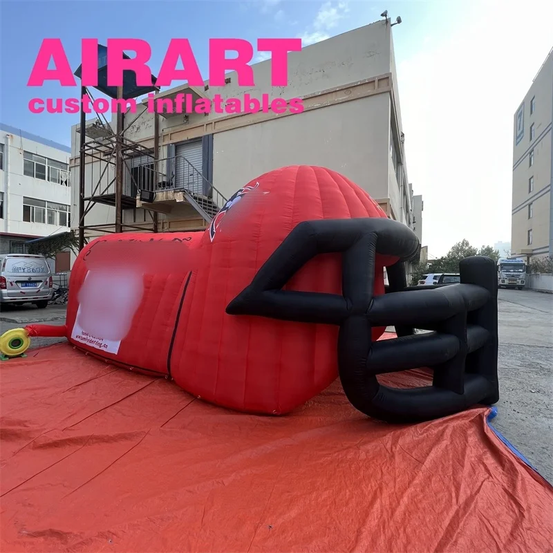 Inflatable Hockey Helmet Tunnel - Customizable Event Tent