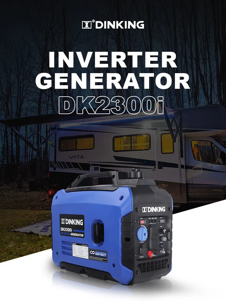 Dinking 2300i Silent Portable Gasoline Inverter Generator 2.3kw Power ...