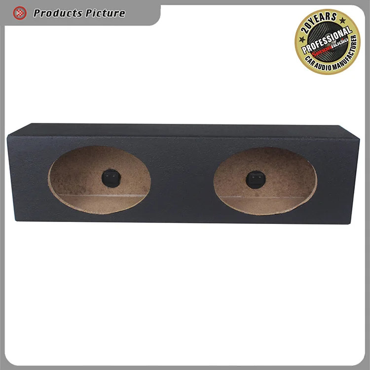 Double 6x9 Speaker Enclosure - Empty Black Coated Car Audio Box for ...