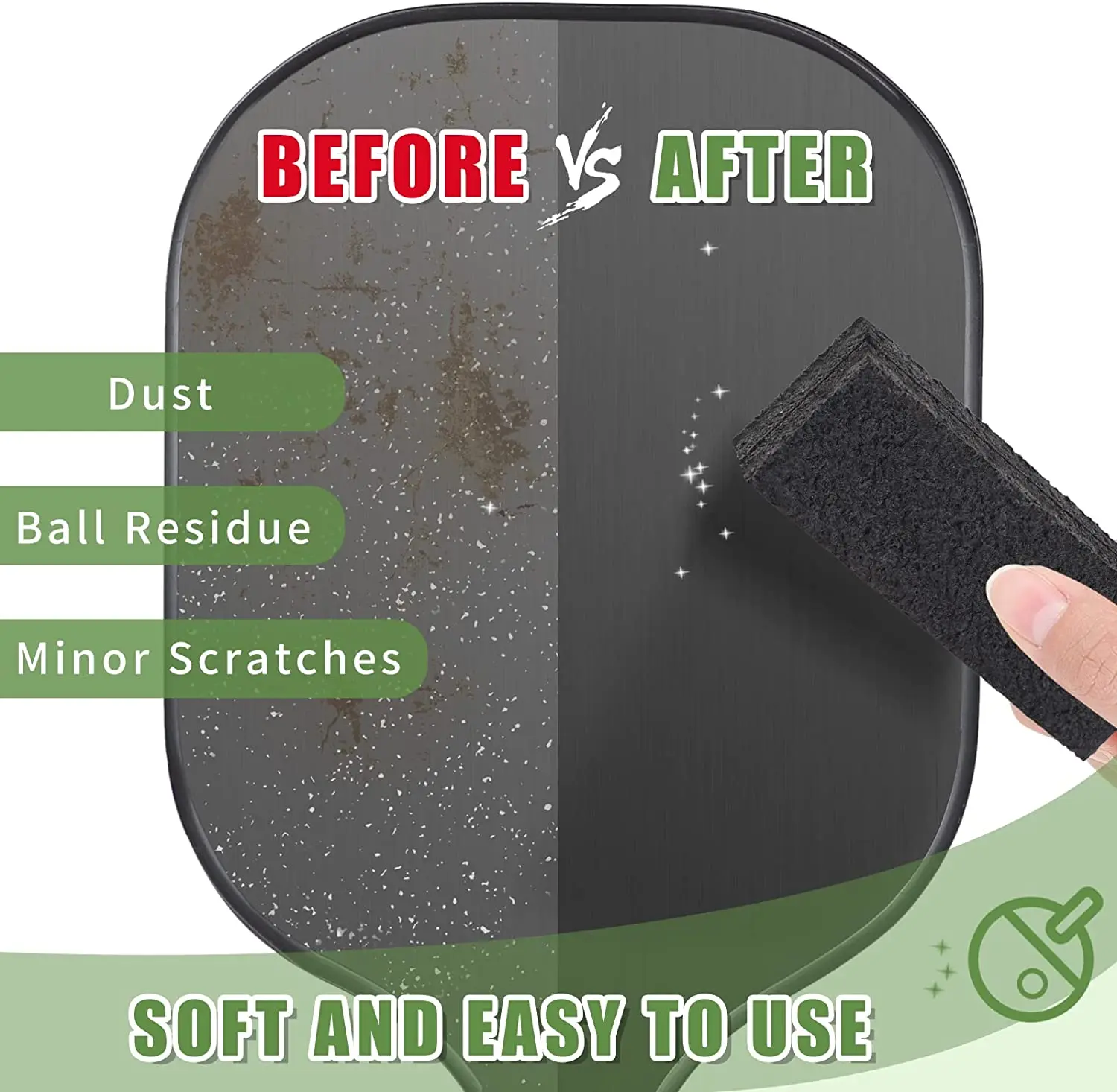 AMASPORT Pickleball Eraser - Efficient Racket Rubber Cleaner