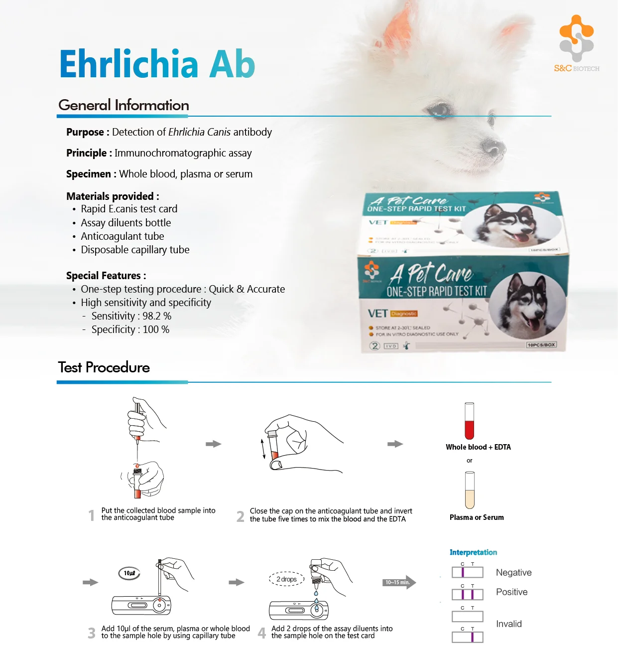 Ehrlichia For Vet Diagnostic Sensitivity Specificity Veterinary Use 5 ...