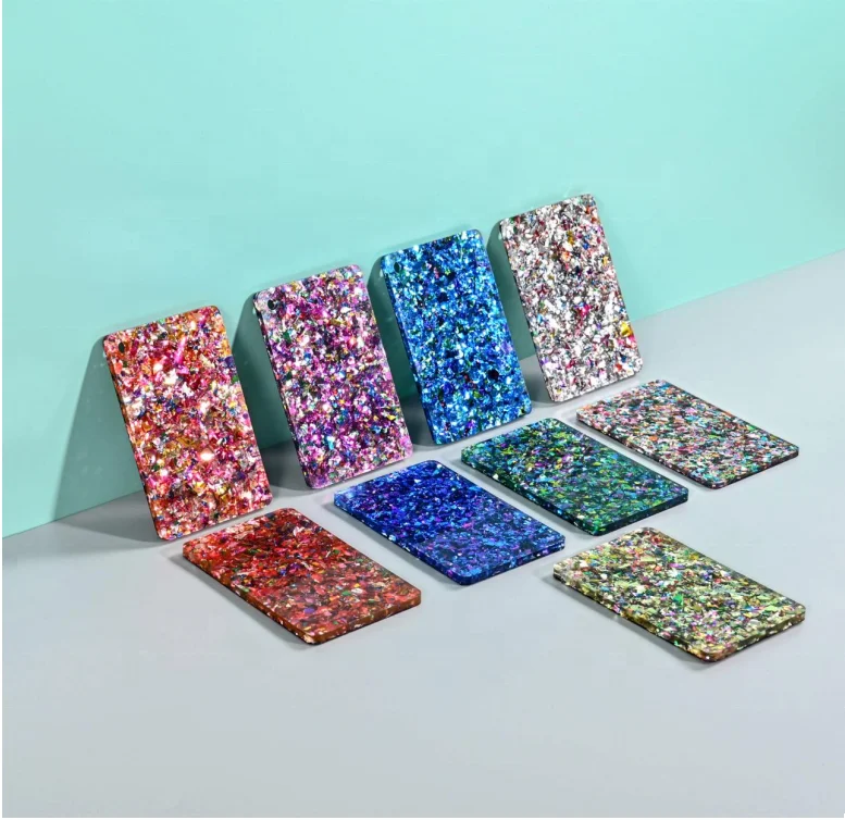 High Gloss 3mm Glitter Cast Chunky Acrylic Perspex Plexi Glass Acrylic ...