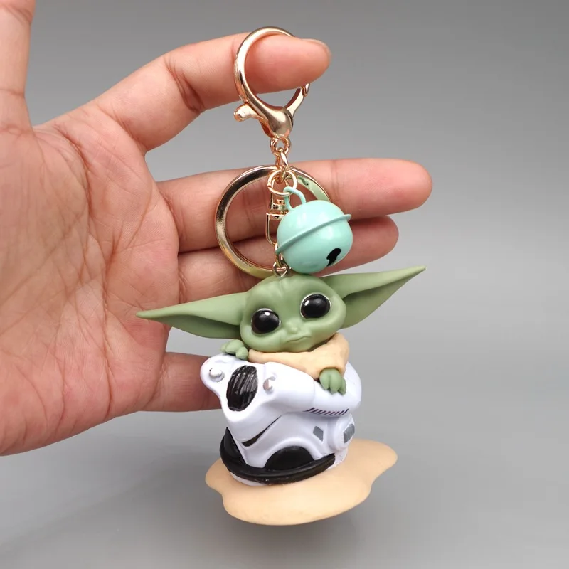 Baby Yoda Keychain Yoda Model Keychain Kawaii Cartoon Pendant Keyring ...