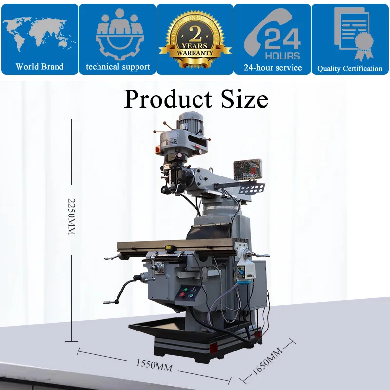 Mini Vertical Turret Milling Machine 2 Axes X6325 Milling Machine For ...