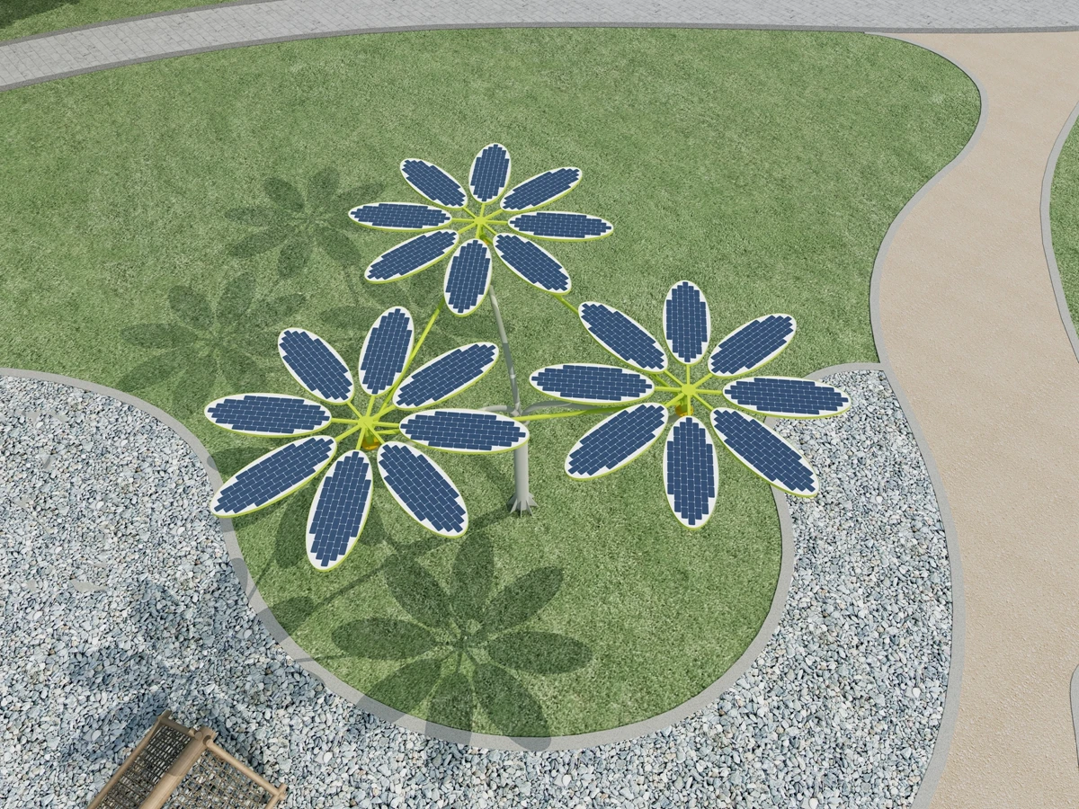 Modern Villa Home Garden Yard Decoration 1000w 1400w Sunflower Shaped ...