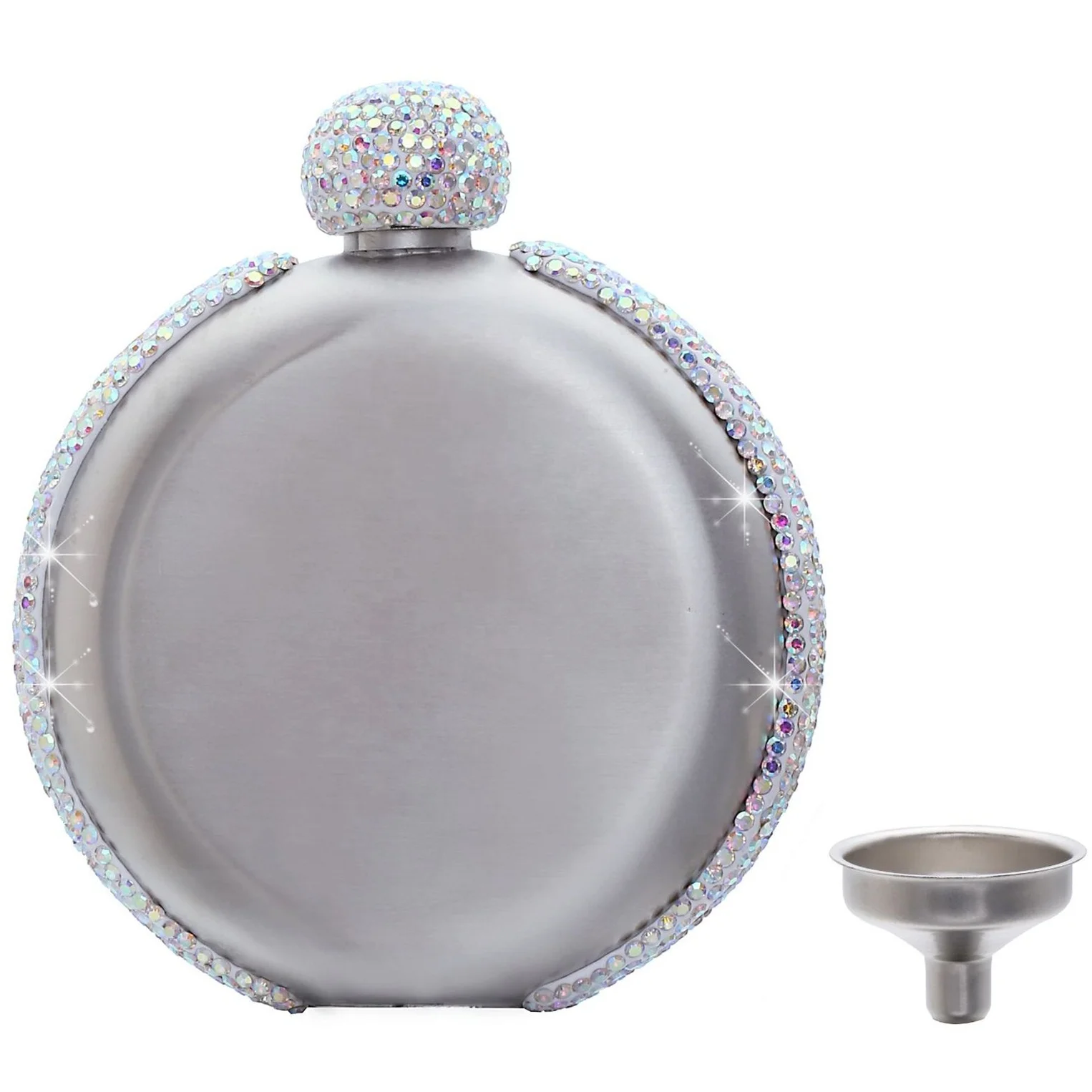 Stainless Steel Luxury 5oz Pocket Women Diamond Whiskey Liquor Flask ...