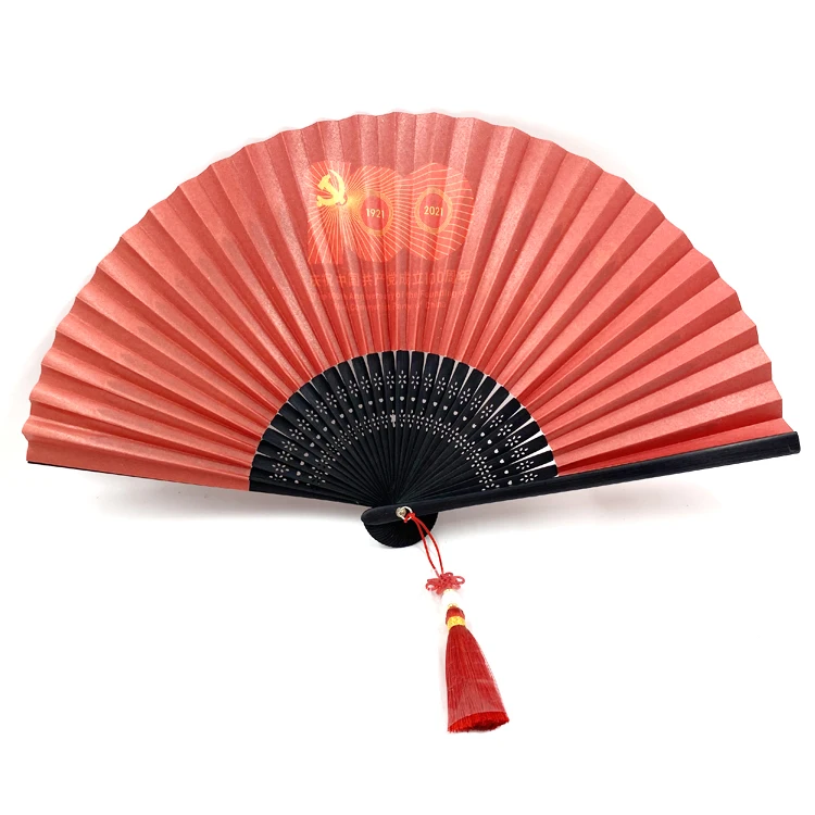 Custom Full Colors Chinese Traditional Paper Fan 8 Inch 21cm Bamboo ...