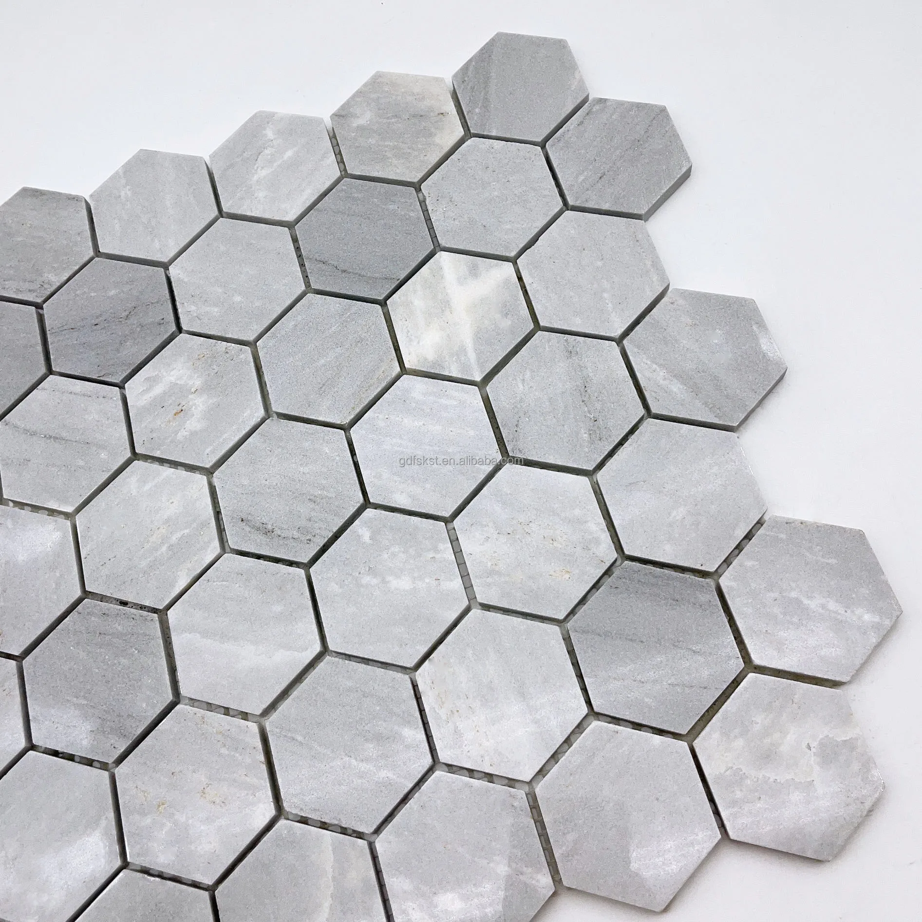 New Design Stone Mosaic Wall Tile Bathroom Floor Gray Natural Marble ...