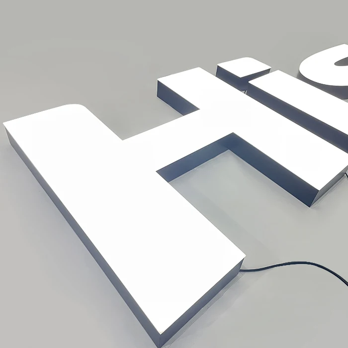 Custom Outdoor Wall 3D Illuminated Retail Store Sign Design