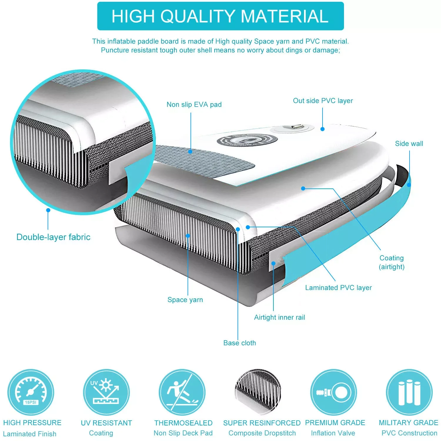 500x150cm Inflatable Big Stand Up Paddle 10 Person Big Sup Paddle Board ...