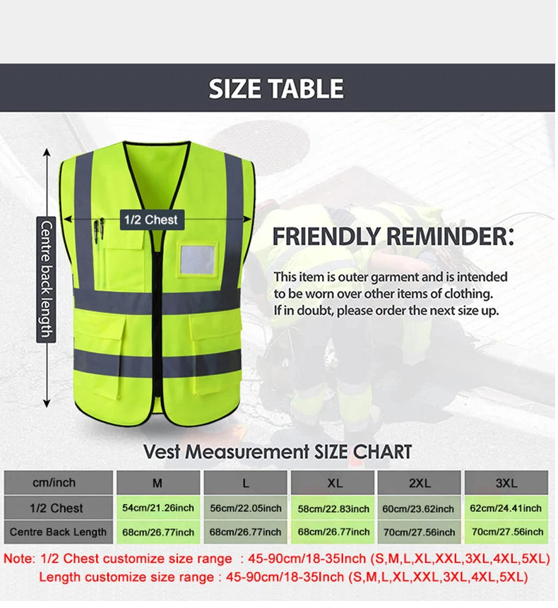 High Visibility Safety Clothing - Reflective Vests & Jackets