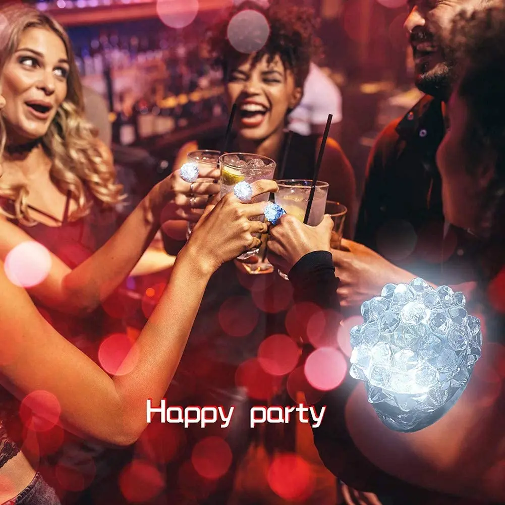 Led Flashing Jelly Rings / Soft Jelly Bumpy Light Up Rings For Rave Or ...