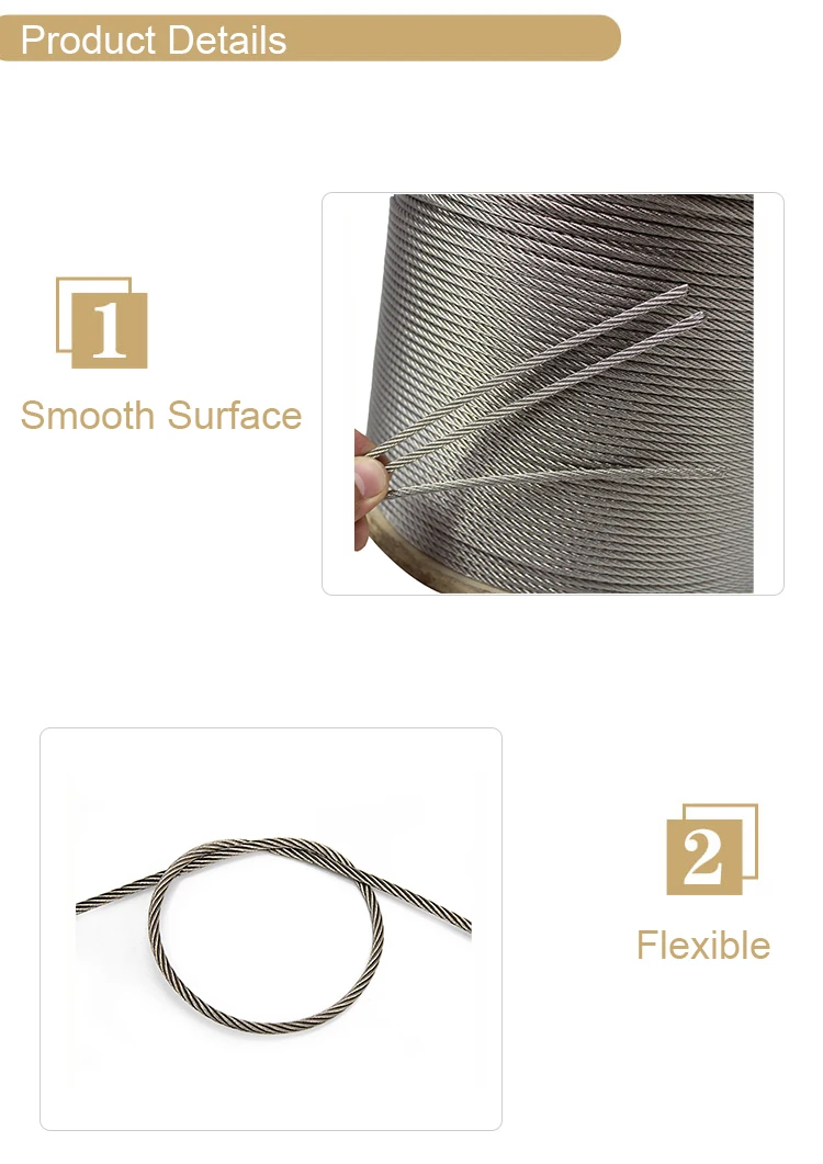 Ss304 3mm 7x7 Steel Wire Rope - Durable and Versatile