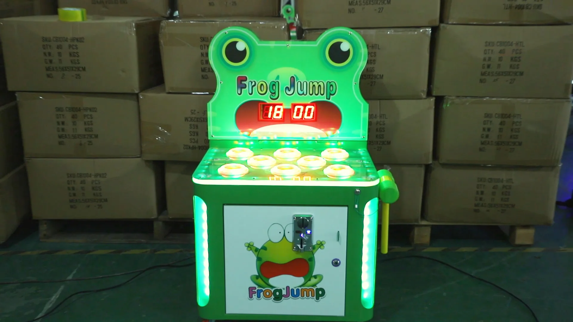 Wholesale Coin Operated Crazy Frog Hitting Kids Arcade Machines High ...