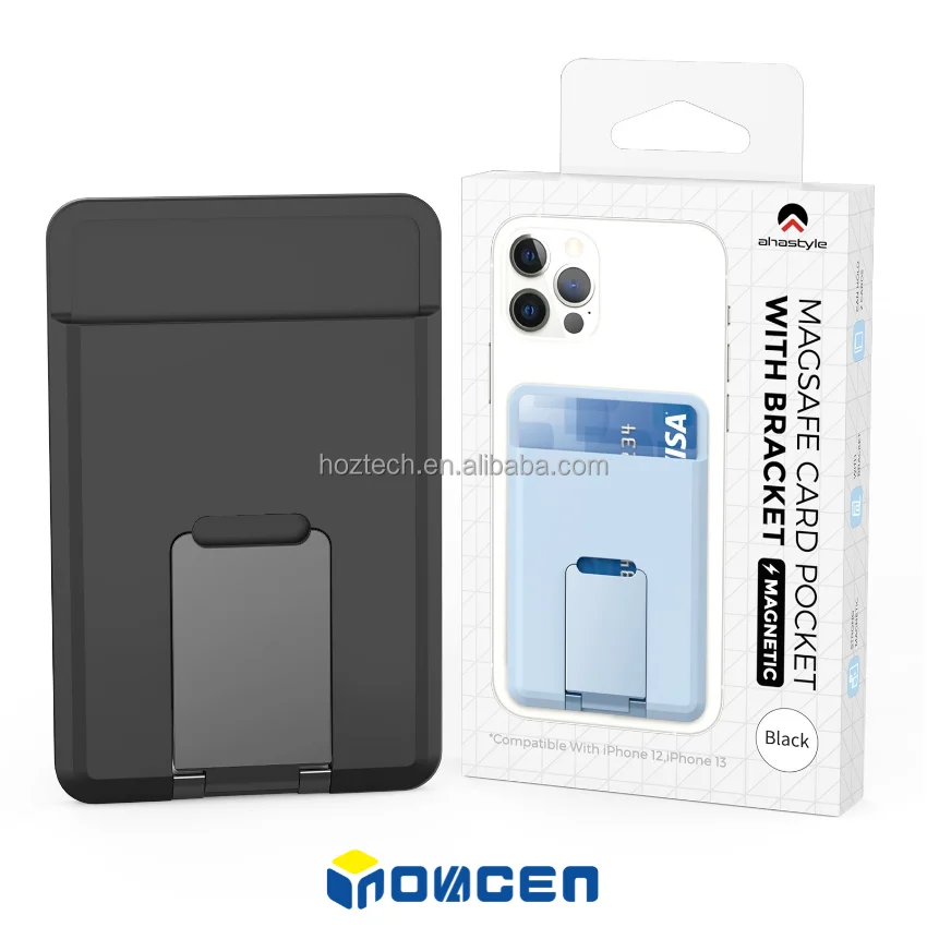 Snap On Magnetic Phone Stand And Wallet Suit All Smartphone,With Card ...