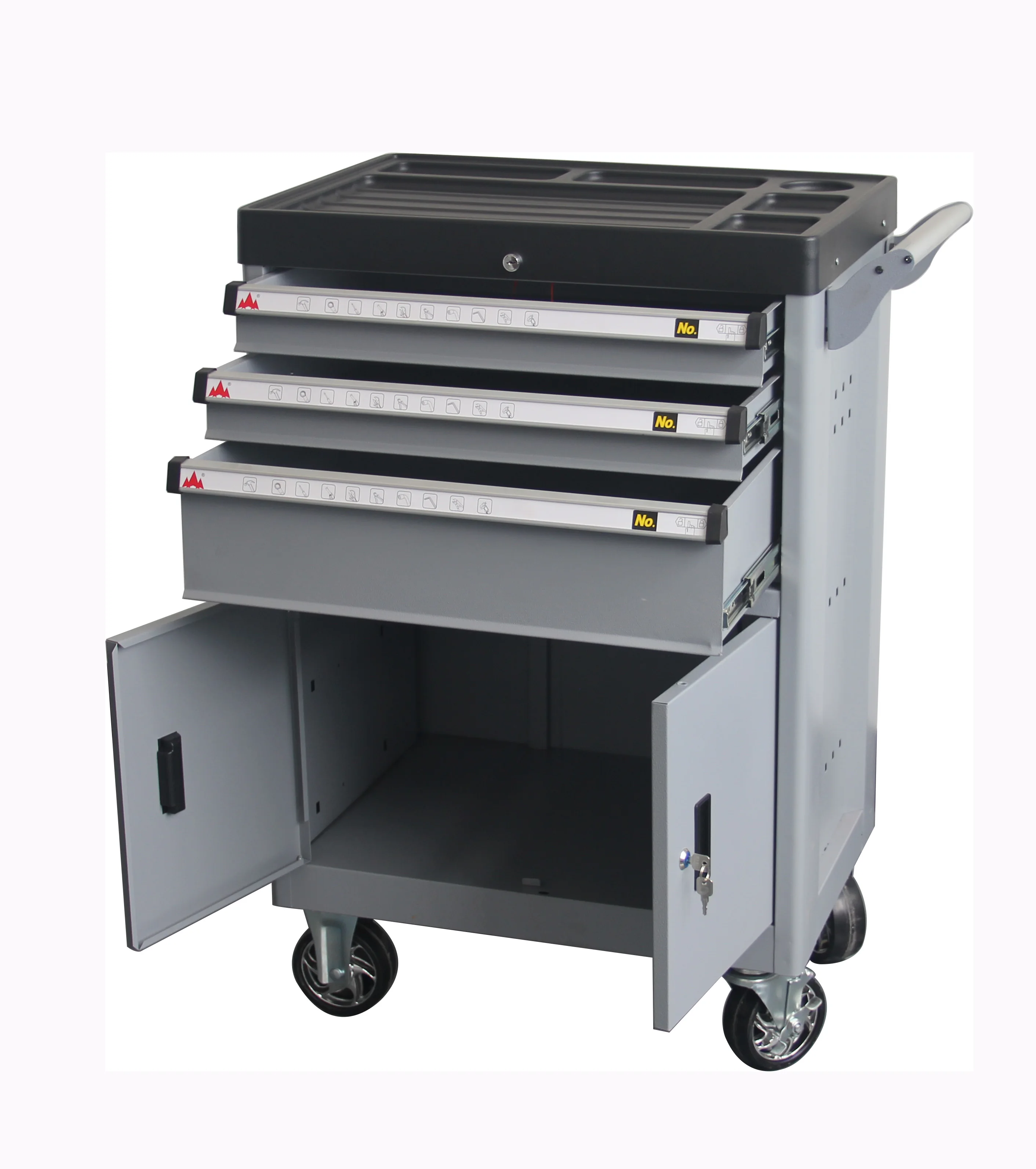 Professional Metal 3 Drawers With Double Doors Tool Cabinet - Buy Tool ...