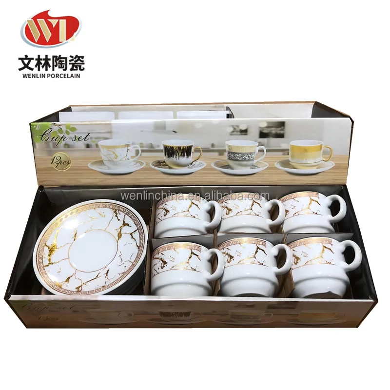 Wholesale High Quality Arabia Golden Color Ceramic Coffee Cup And ...