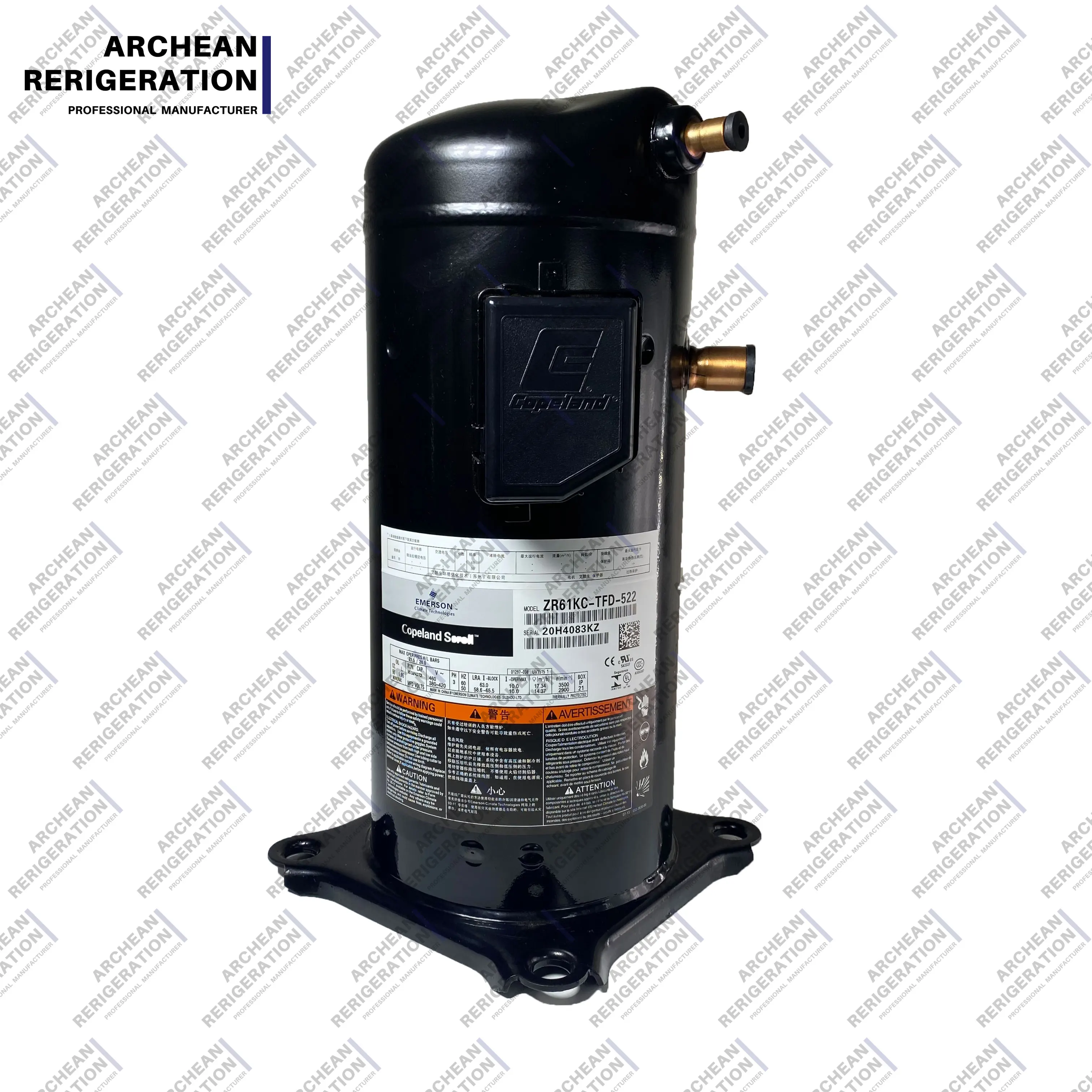 ZR Serial Copeland 2HP Copeland Scroll Compressor para aire ...