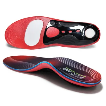 High Arch Support Flat Foot Orthopedic Insoles Pu Gel Cushioning Sports ...