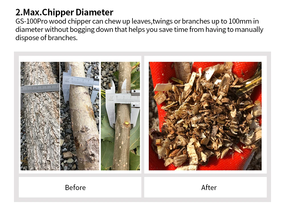 360 Degree Discharge Chute Wood Shredder. 9 Horsepower Gas Engine ...
