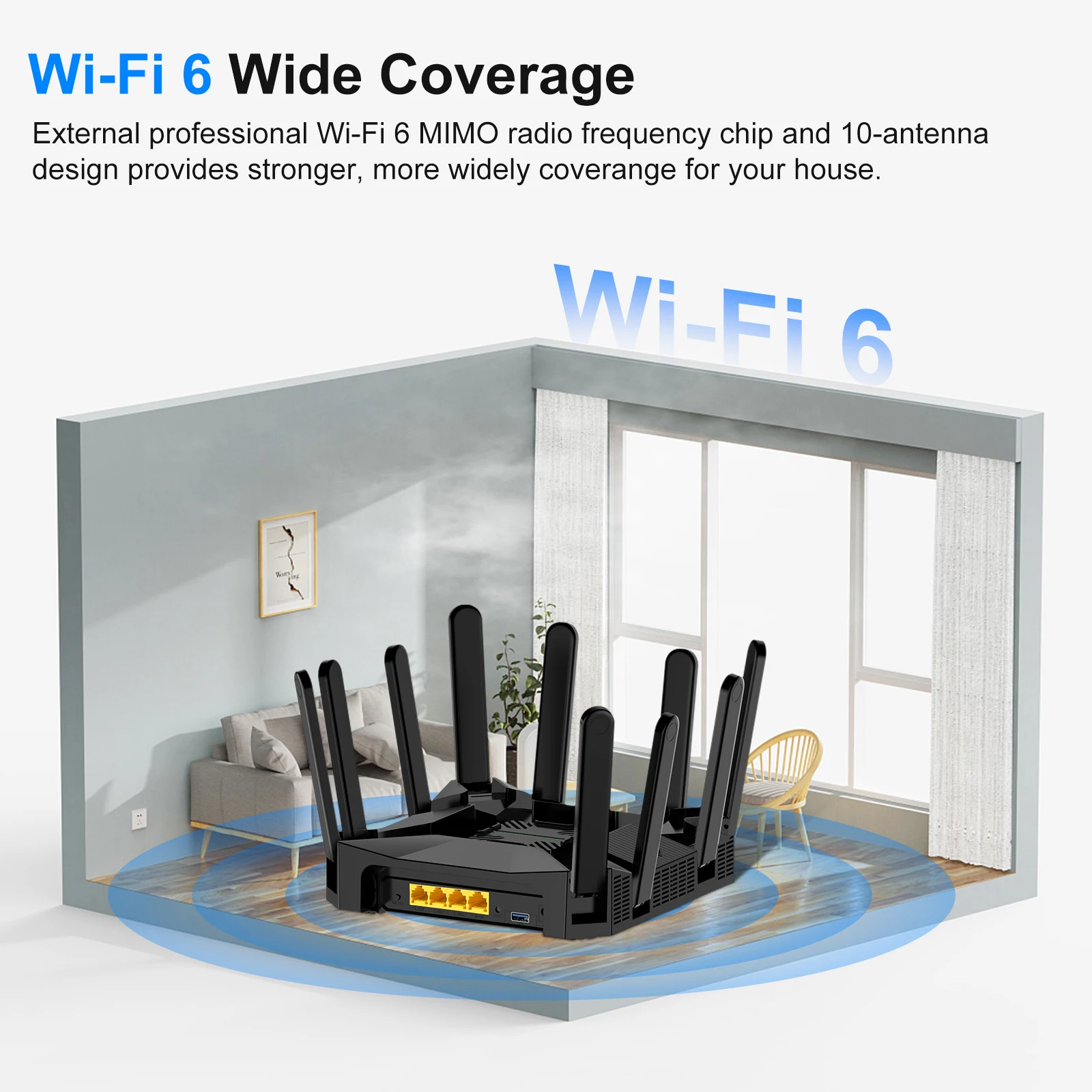 2T3R MU-MIMO Game Wifi Router - 3000mbps Dual Band 2.4g 5.8g