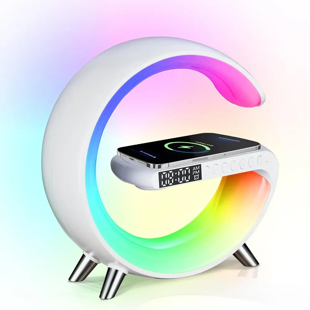 Multifunction Wireless Charger adapter With Atmosphere led RGB Lamp ...