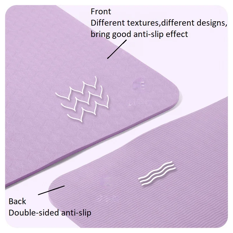 Single color yoga mat non-slip 8mm thickened fitness yoga mat wholesale ...