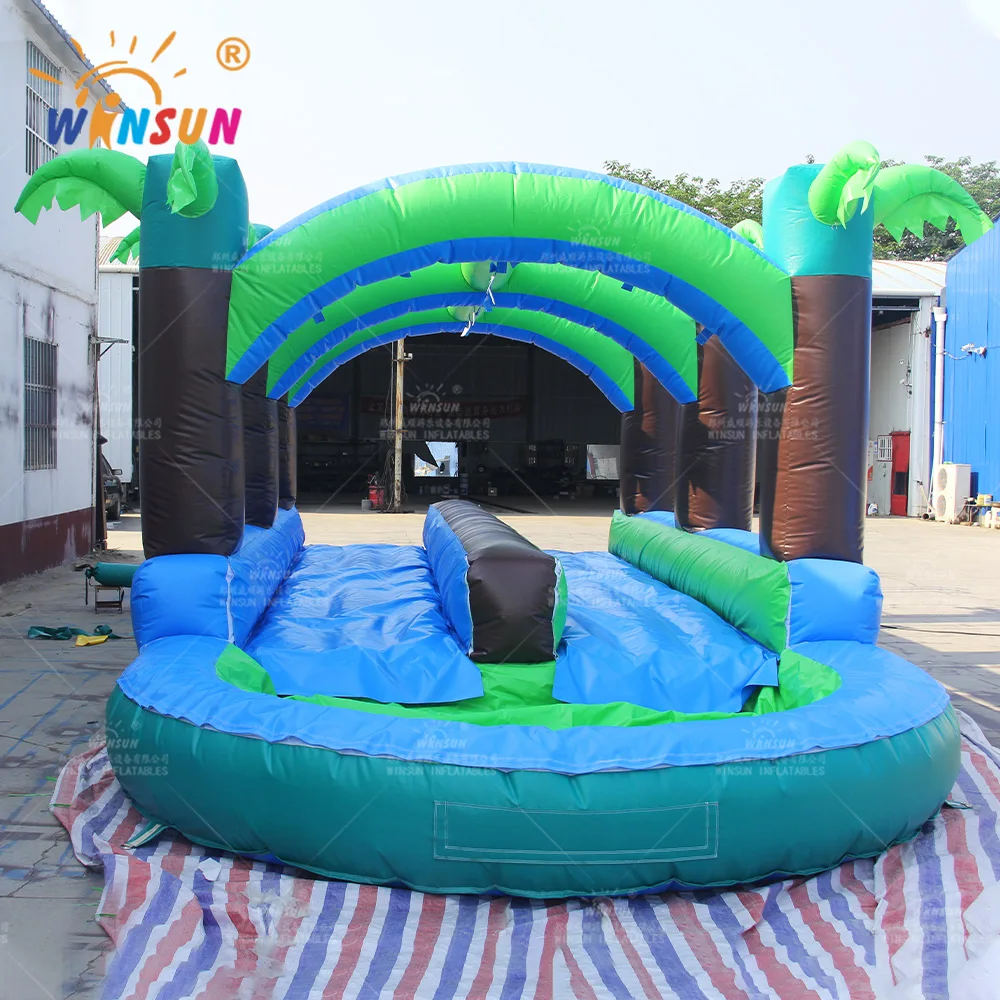 WINSUN Refreshing coconut theme double slide Water inflatable water ...