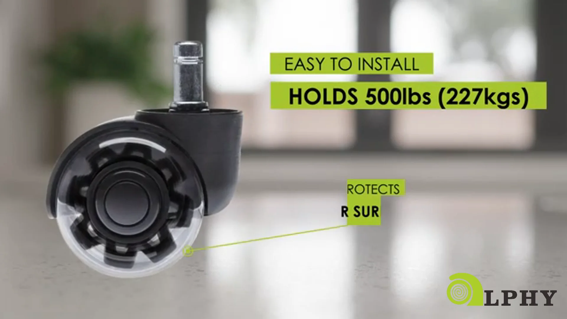 2 Inch Office Chair Caster Wheel Black Furniture Castor 360 Degree ...