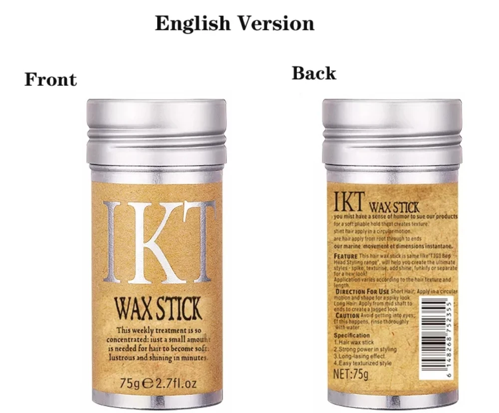 Ikt Custom Logo Hair Wax Stick Long Lasting Styling Hair Edge Control ...
