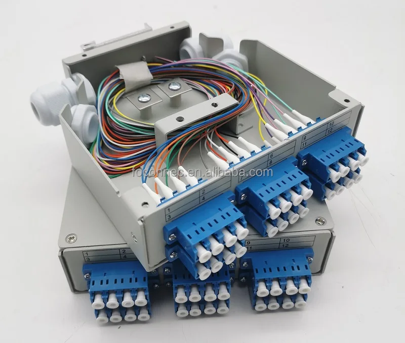 Lc/upc Quad 24 Core Dinrail Metal Box Odf 24 Core Lc Mini Wall Mount ...