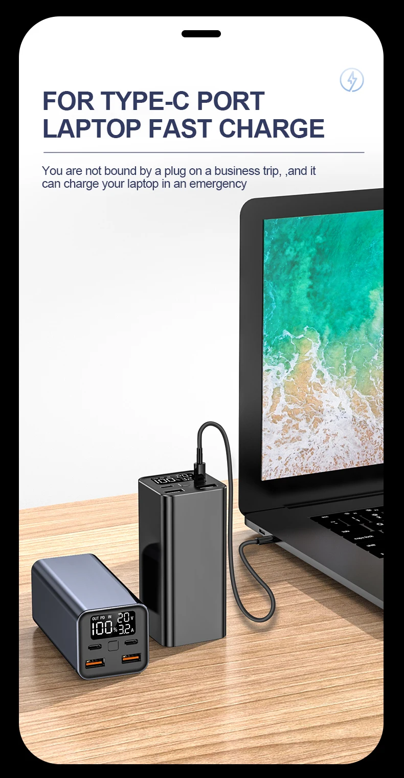 CASUN Portable Power Station - 100W PD Fast Charging Power Bank