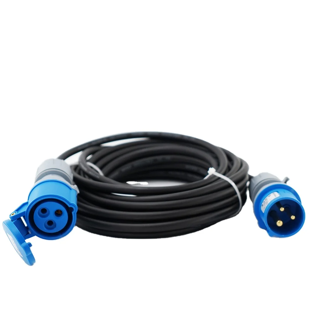Znpon 16a 230v 2p+e Cee Industrial Power Extension Cord Lead Cable 10 ...