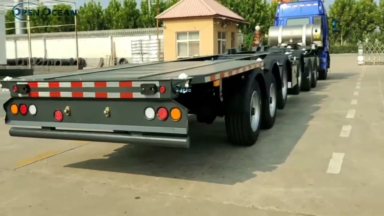4 Axle 40ft Skeleton Semi Trailer Container Chassis Trailer - Buy ...
