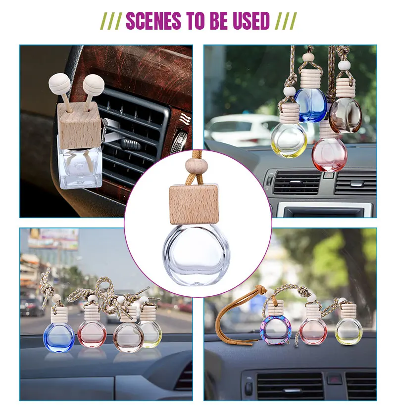Wholesale Wood Hanging Car Aroma Diffuser - 8ml 10ml