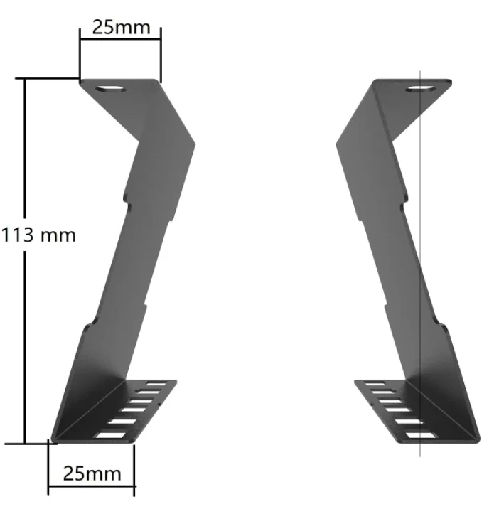 2u Server Rack Depth Extender - 4-inch Deep -recessed Rack Mount ...