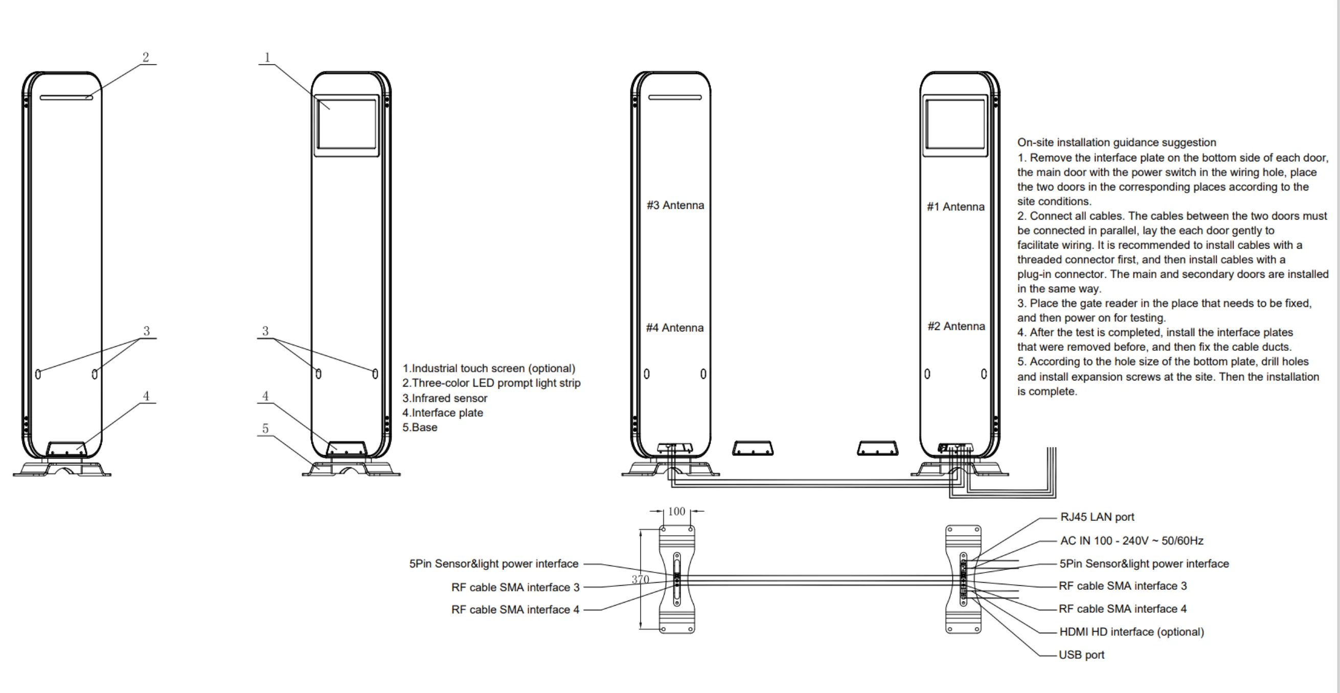Hopeland New Arrival Multi-tag Uhf Rfid Gate Door Access Control System ...