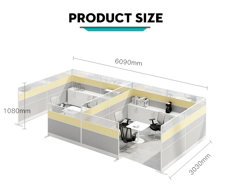 Modern Modular Cubicle Partition for Office Furniture